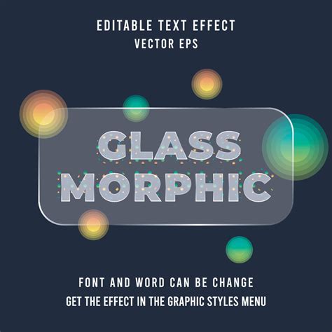 Glassmorphic Editable Text Effect 12681300 Vector Art At Vecteezy