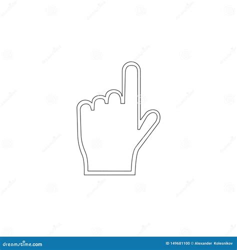 Hand Pointer Flat Vector Icon Stock Vector Illustration Of Design Interface