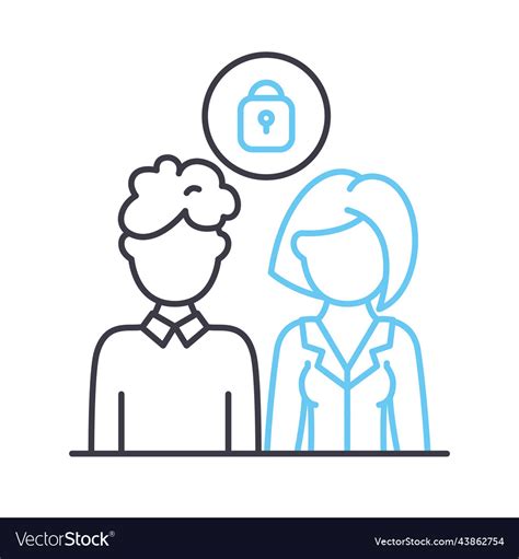 Relationship Status Line Icon Outline Symbol Vector Image