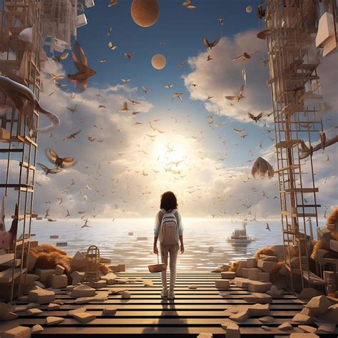 Premium AI Image Abstract Space Concept Silent Scene On The Dawn