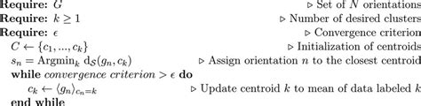 Algorithm 2 K Means For Crystallographic Orientations Download