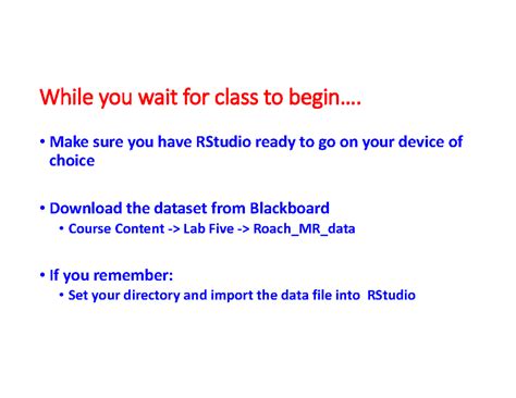 Lab 5 Slides While You Wait For Class To Begin Make Sure You Have
