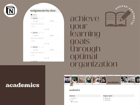 Notion Template Student Planner Digital Academic Planner Adhd