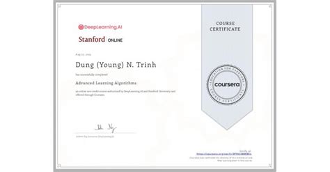 Completion Certificate For Advanced Learning Algorithms Young Trinh