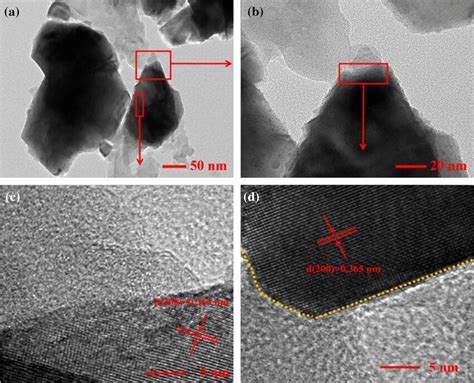 Tem Images A And Enlarge Tem Image B Of Wo3 Pb Film Hrtem Images