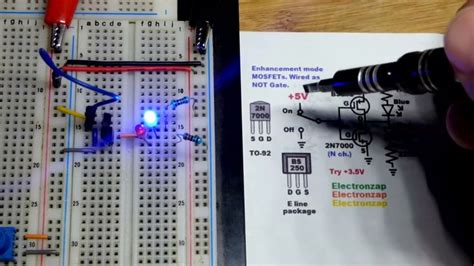 Mosfet Push Pull Output Not Logic Gate 2n7000 Bs250 Demo Circuit Schematic Diagram By