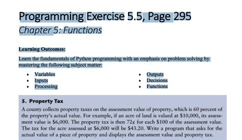 solved programming exercise 5 5 page 295 chapter 5