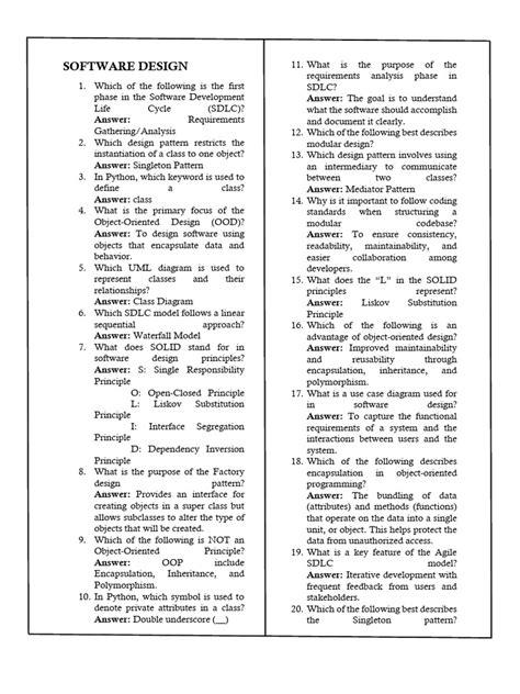 Software Design Rev Pdf Inheritance Object Oriented Programming Class Computer Programming