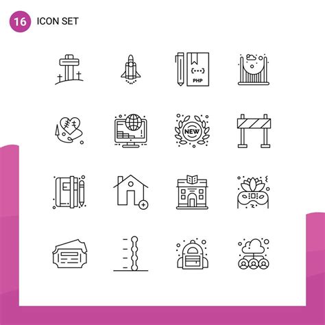 Set Of 16 Commercial Outlines Pack For Broken Heart Passage Coding