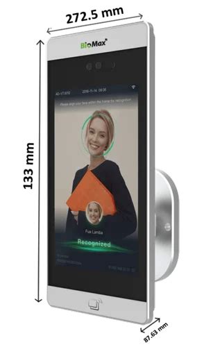 Biomax Speedface 8 Tm Facial Attendance And Access Control With Temperature Detection At