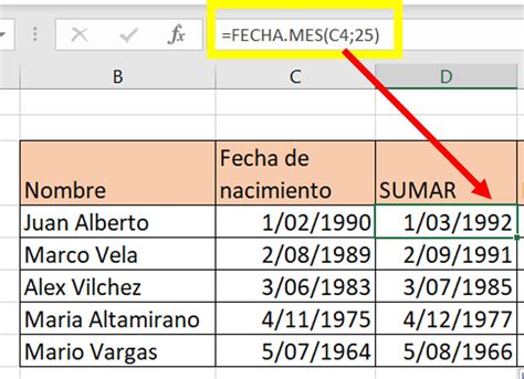 Como Sumar O Restar Meses En Una Fecha En Excel