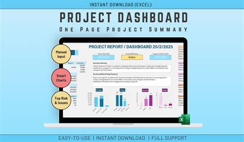 Excel Project Dashboard Template Buy Templates Skillshare