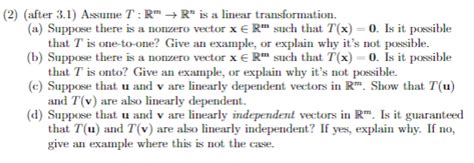 Solved After Assume T R R Is A Linear Chegg Com