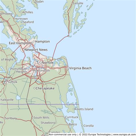 Map Of Virginia Beach United States G1k