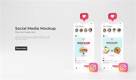 화면과 로고가 있는 소셜 미디어 인터페이스 프리미엄 Psd 파일