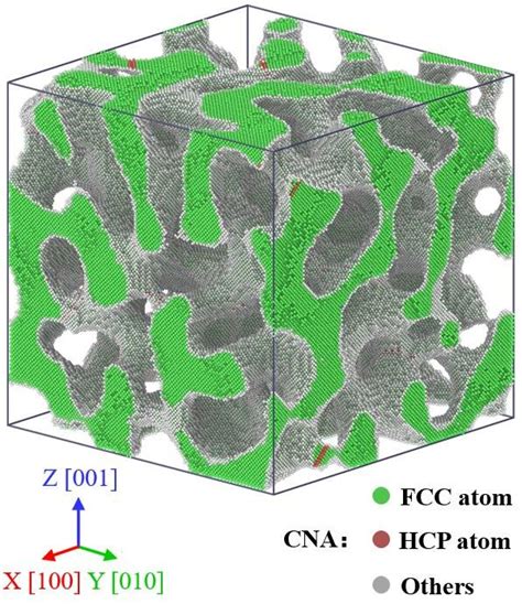 Atomic Configuration Of Nanoporous Gold With A Relative Density Of