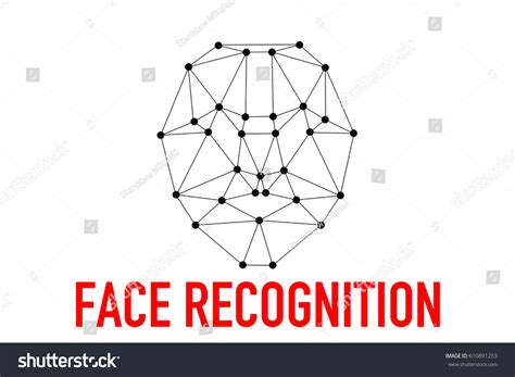 Face Recognition On Polygonal Grid Constructed Stock Illustration 610891253 Face Recognition On Polygonal Grid Constructed Stock Illustration 610891253