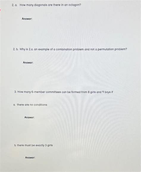 solved answer 2 b why is 20 an example of a combination