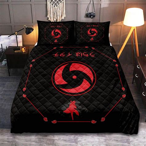 Personalized Uchiha Itachi Sharingan 3 Pc Quilt Bedding Set For Naruto