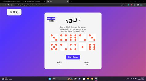 GitHub CodingWithEnjoy React Tenzi Game Tenzi Game بازی تاس ها