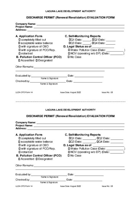 Dpren Rev Eval Llda Cpd Form14 Aug2022 Llda Cpd Form 14 Issue Date