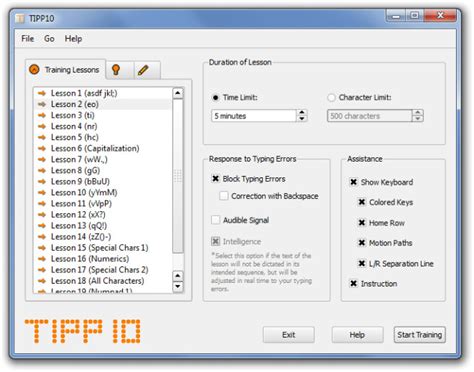 Tip10 Free Touch Typing Tutor For Windows Mac And Linux