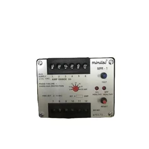 Buy Minilec Overload Relay Din Rail Mounting Silver And Black Mpr120