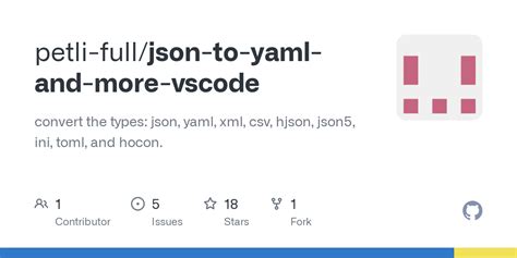 GitHub Petli Full Json To Yaml And More Vscode Convert The Types