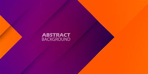 Abstract Geometric Futuristic Background With Colorful Bright Orange And Purple Gradient