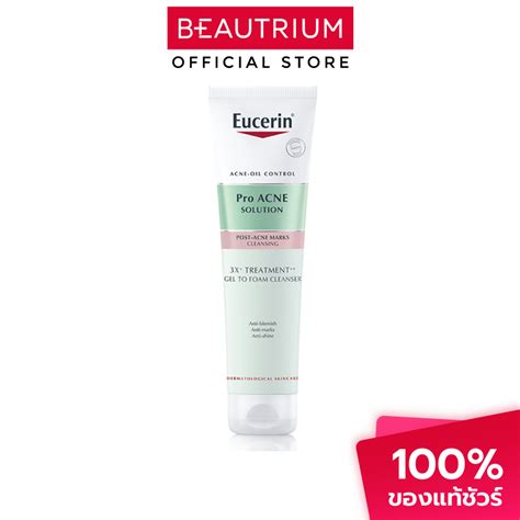 Eucerin Pro Acne Solution 3x Treatment Gel To Foam Cleanser ผลิตภัณฑ์ทำ