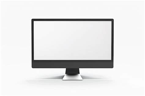 a black rectangular computer monitor with a white base and black back