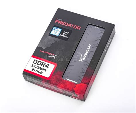 Kingston Ddr4 3333 Hyperx Predator Black Ram On White Background