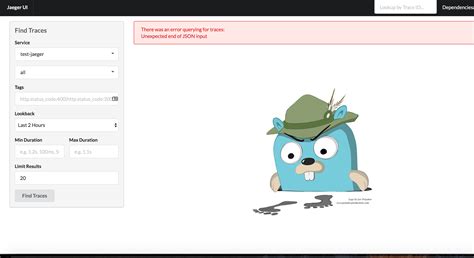 Cant Find Any Spans Keep Getting Unexpected End Of Json Input