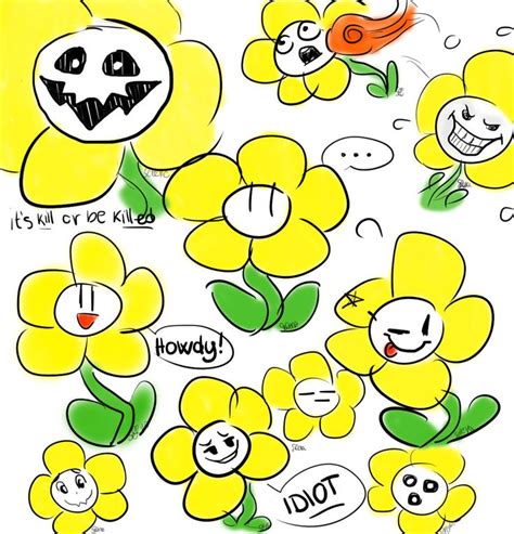 Undertale Flowey Draw By Selena Bizzocchi