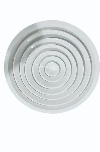 Color Coated Aluminum Round Diffusers Hvac For Commercial Shape