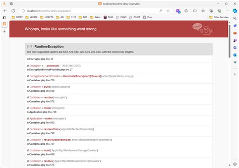 Laravel 项目提示 Whoops Looks Like Something Went Wrong 怎么办 Php Isharkfly
