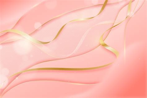 현실적인 럭셔리 리본 배경 무료 벡터