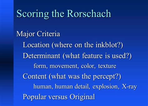 Rorschach Ink Blot Test