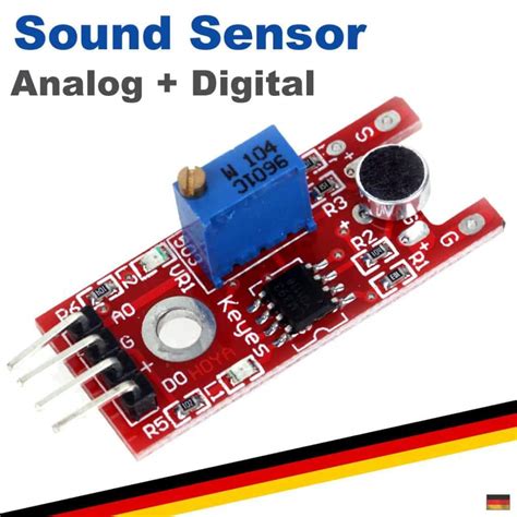Digitaler Sound Schall Sensor Mikrofon Geräuschsensor Modul Raspberry Pi Arduino Makershopde
