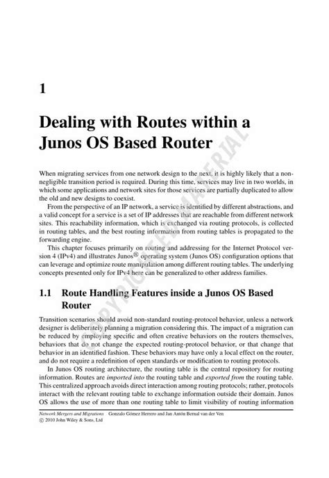 Pdf Dealing With Routes Within A Junos Os Based Router Dokumentips