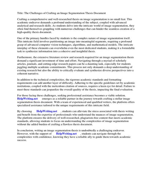 Image Segmentation Thesis Pdf Image Segmentation Market Segmentation