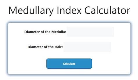 Medullary Index Calculator Savvy Calculator
