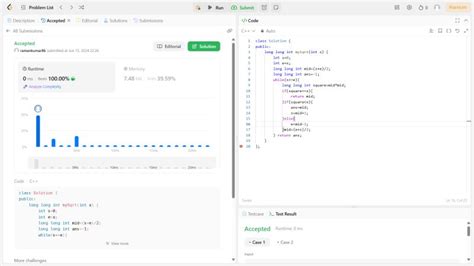 Tackled Leetcode Problem 69 Raman Kumar Posted On The Topic Linkedin