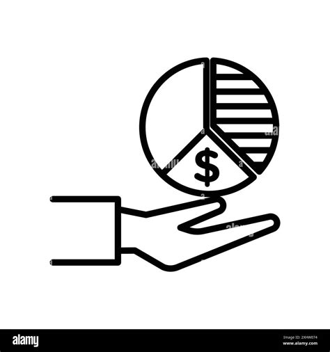 Market Share Icon Linear Logo Mark Set Collection In Black And White