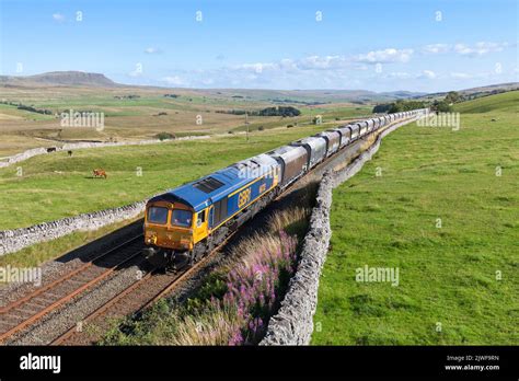 Gb Railfreight Class 66 Locomotive At Ribblehead Settle To Carlisle
