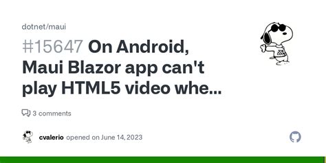 On Android Maui Blazor App Cant Play Html5 Video When Source Comes