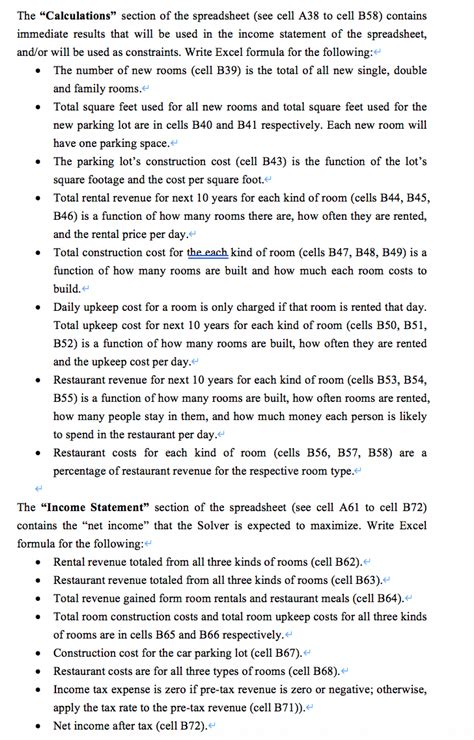 Solved Write The Excel Formula For Each Cell Marked Chegg