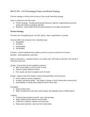 Developing Product And Brand Strategy Maximizing Value And Course Hero
