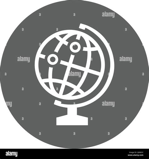 Global International Earth Icon Simple Editable Vector EPS File