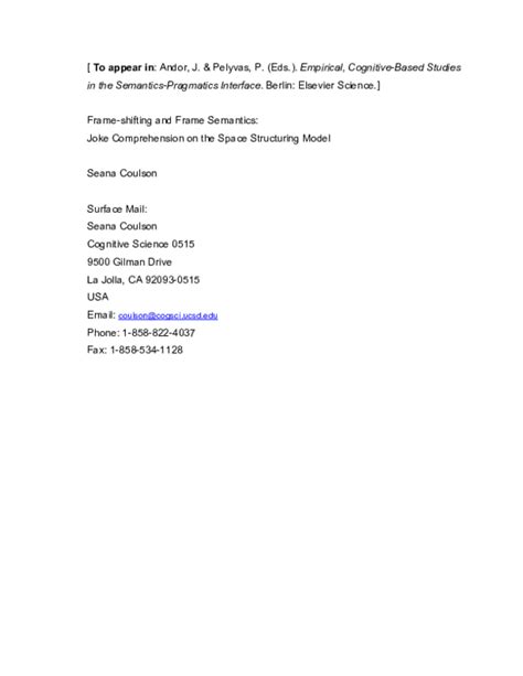 pdf 9 frame shifting and frame semantics joke comprehension on the